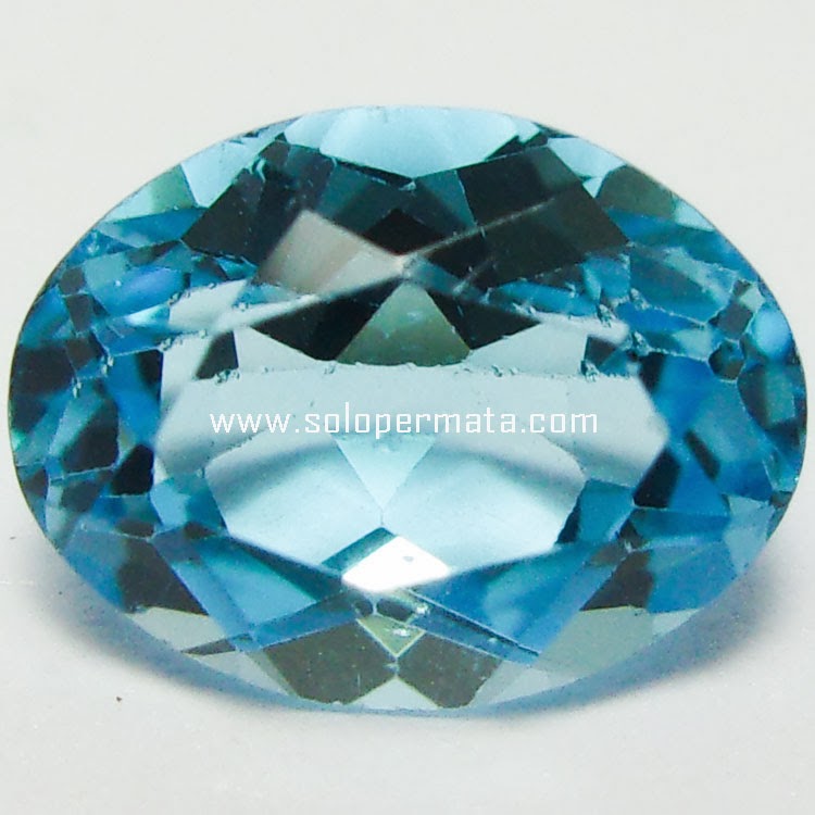 Batu Permata Blue Topaz - 27A07 - Toko Online Batu Akik Permata Murah