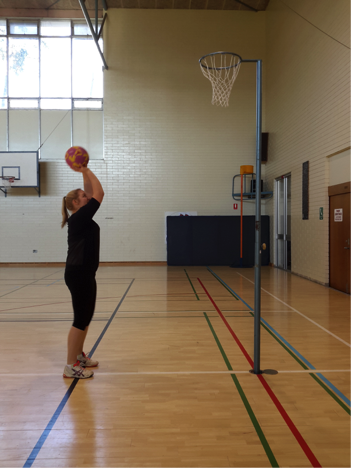 What are the optimal biomechanics of the netball goal shot?