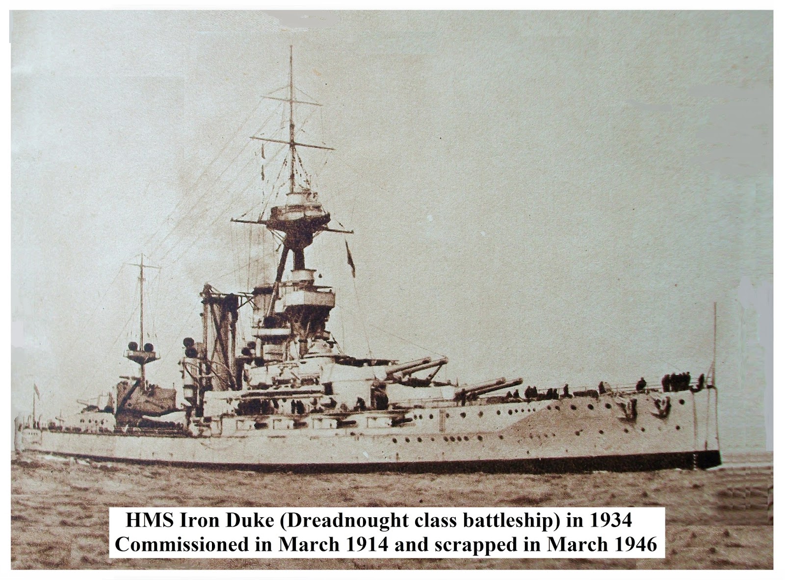 WW2 - The Second World War: HMS Iron Duke, a dreadnought battleship