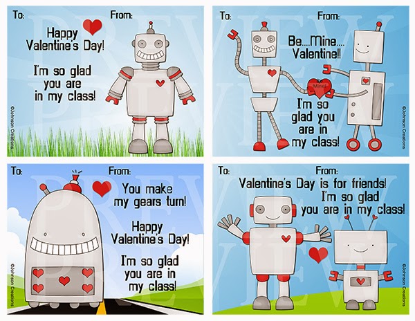 Johnson Creations: Robot Valentines