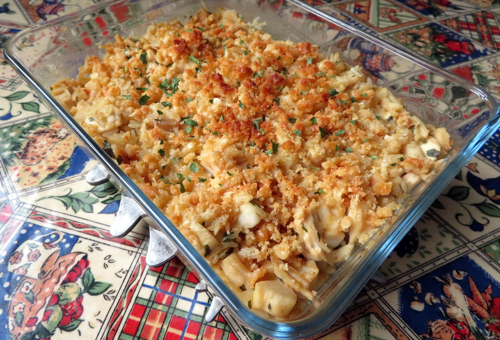 Garlic Cheddar Chicken & Rice Bake | The English Kitchen