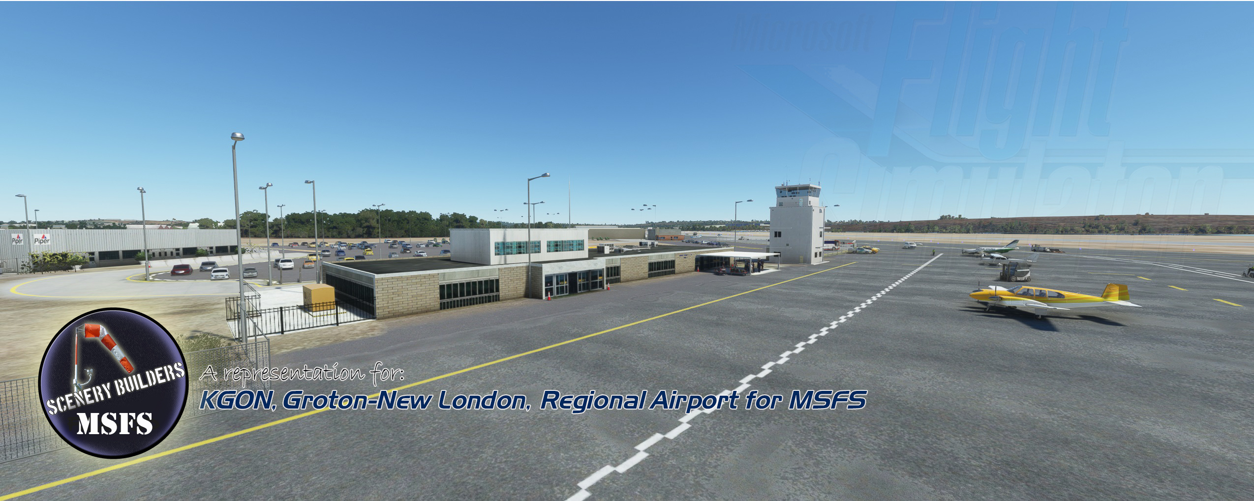 FSX, P3D, MSFS scenerybuilders.: KGON Groton-New London airport MSFS