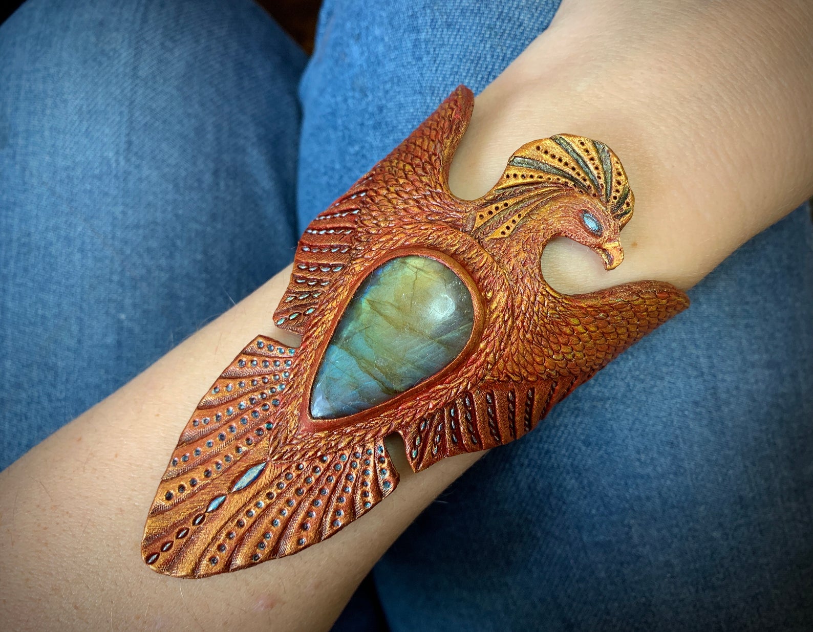 Gorgeous Hand Tooled Leather Jewelry by Gemsplusleather / The Beading Gem