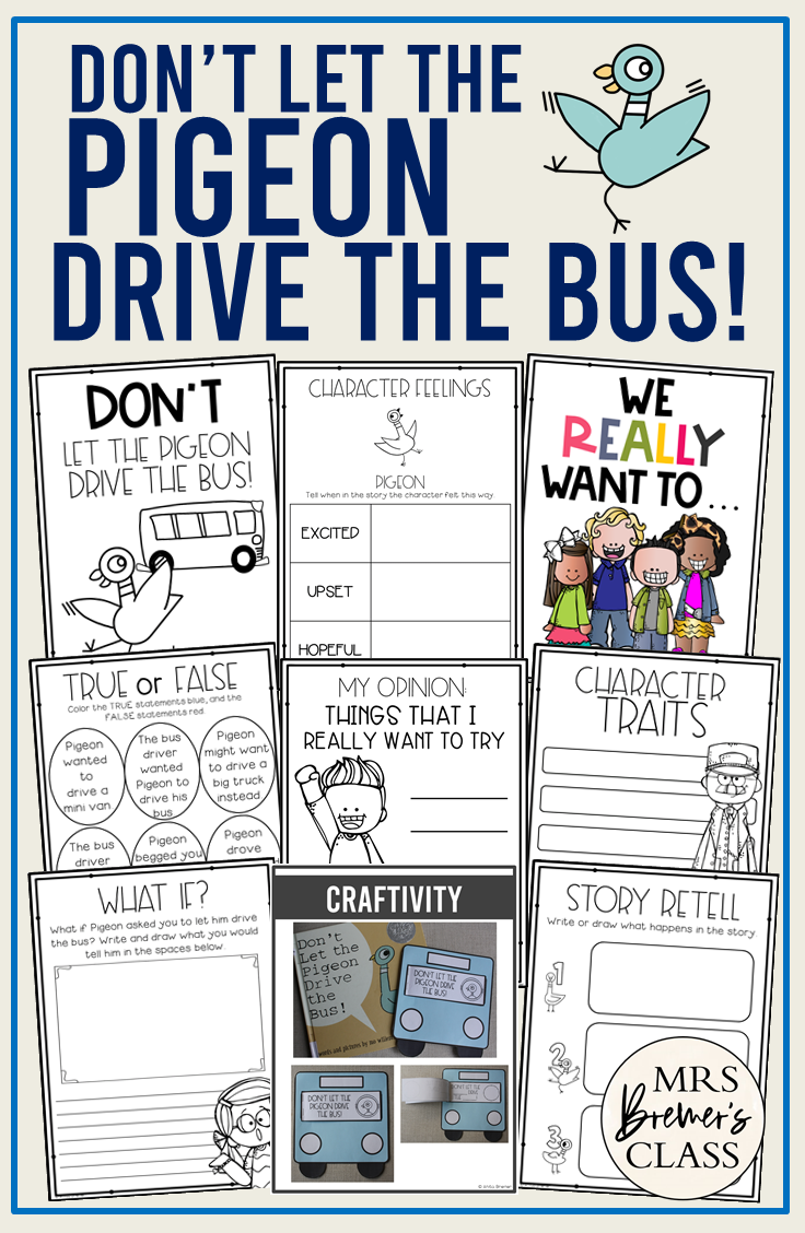 Don't Let the Pigeon Drive the Bus! | Book Study Activities, Class Book ...