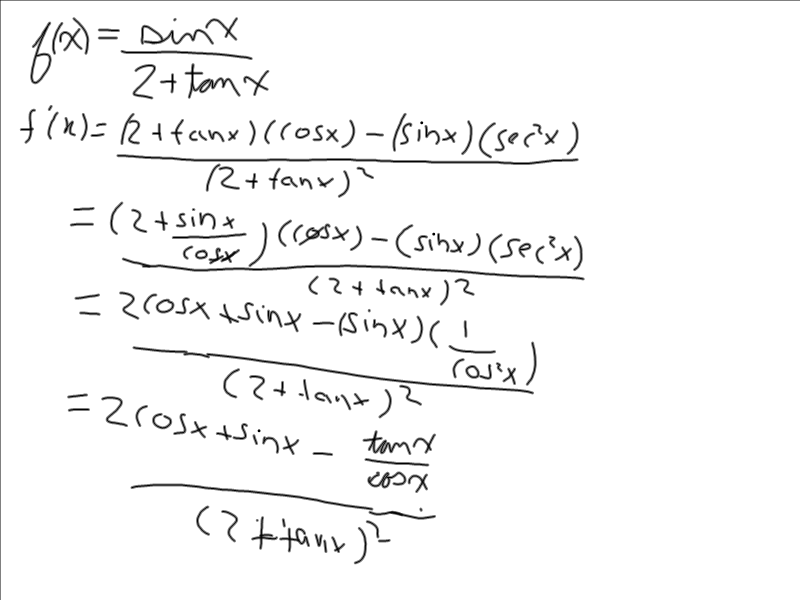 4U Calculus & Vectors: 5.5 Derivative of tan(x)