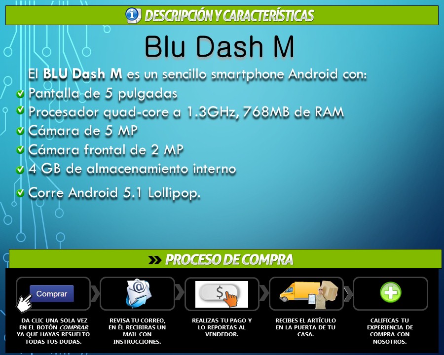 PUBLICACIONES ML: TELEFONO BLU DASH M