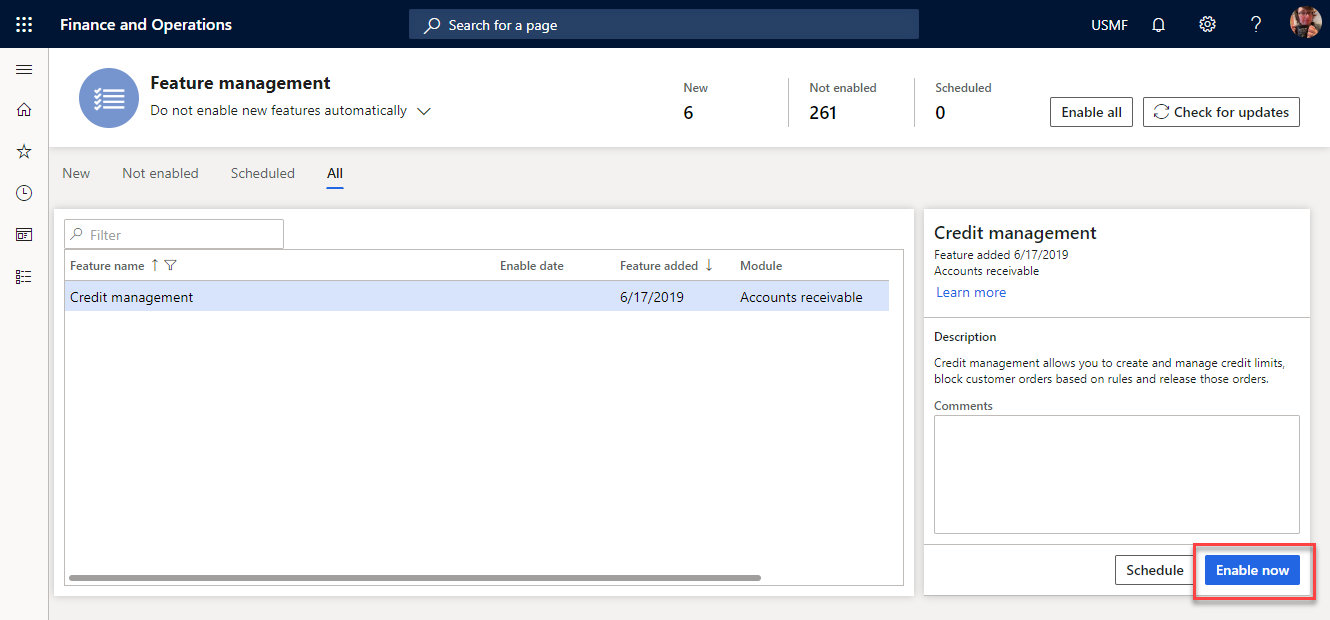D365FandO(m): Credit Management Feature
