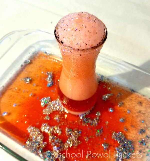 Science Experiment: "Sparkly Explosion!" | Preschool Powol Packets