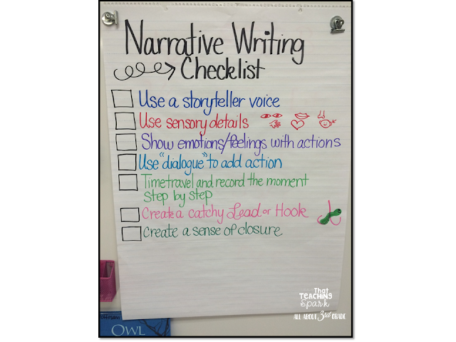 Narrative Writing in Pictures: Anchor Charts and Ideas | All About 3rd ...