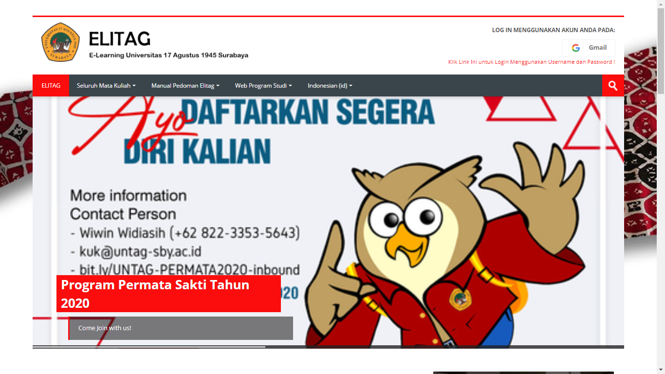 Pembelajaran Daring UNTAG SBY