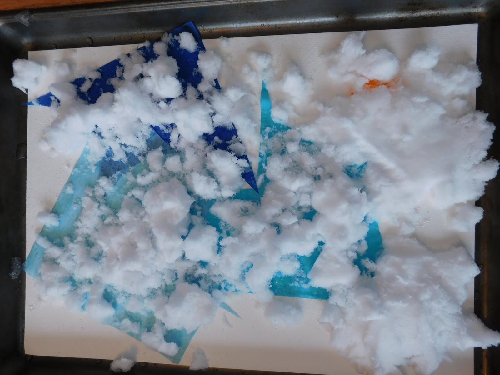 Snow and Tissue Paper Art