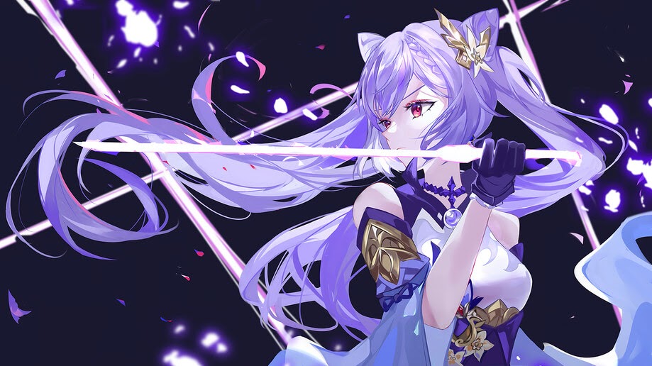 Keqing Genshin Impact Game Art 4K #9091a Wallpaper