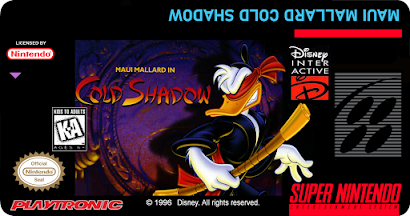 Super Nintendo Labels: Maui Mallard in Cold Shadow (EUA/PLAYTRONIC/JP)
