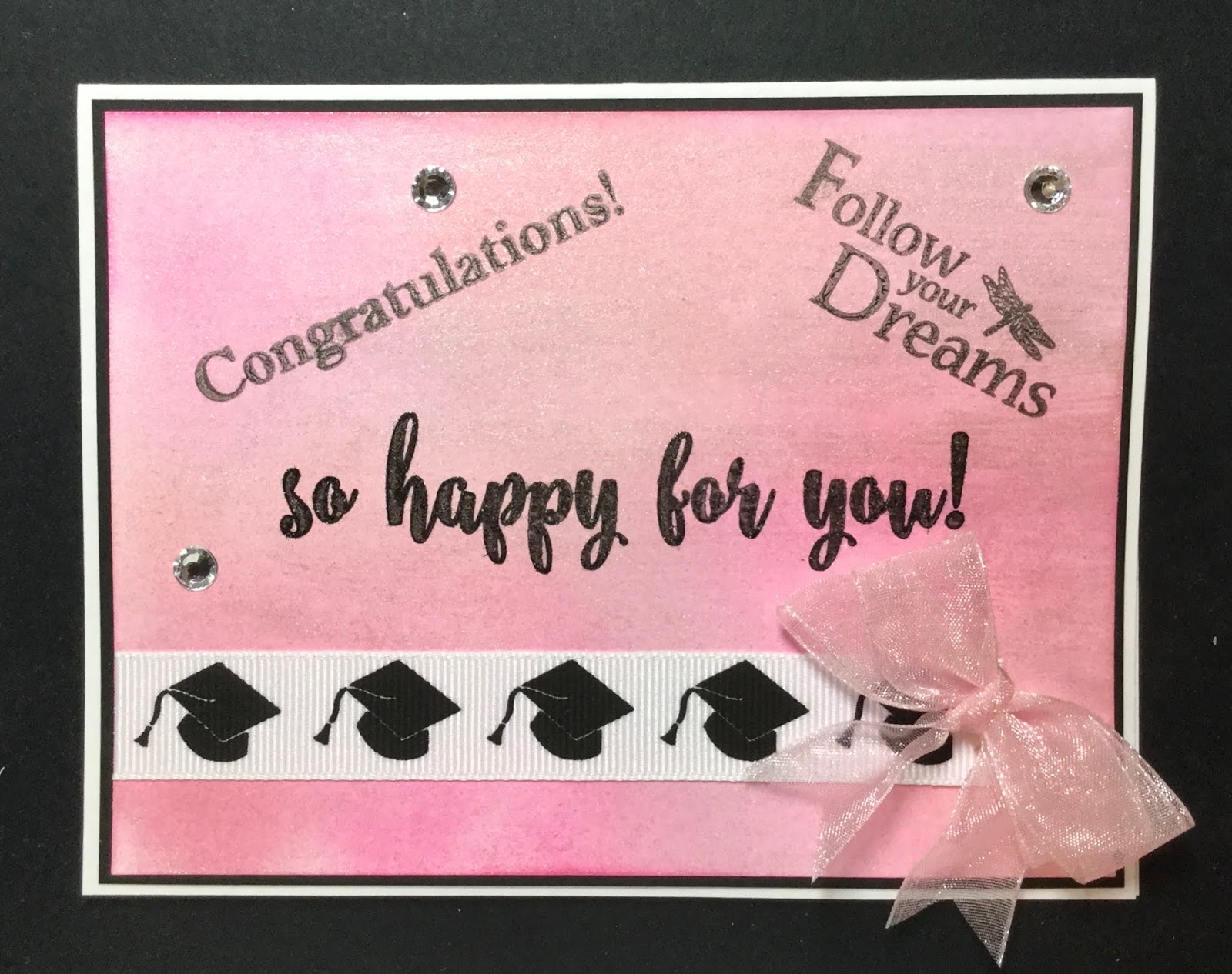 Early Morning Crafts: Pink Graduation Card