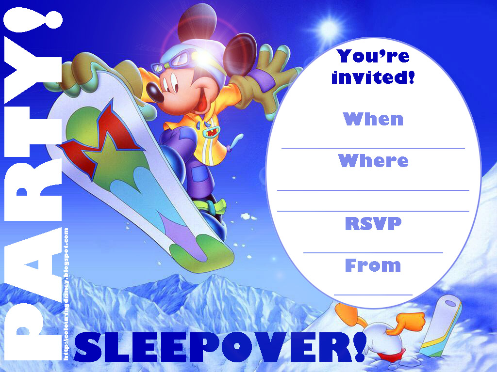 INVITATIONS FOR SLEEPOVER PARTY