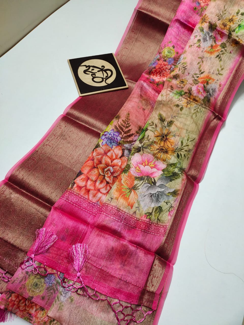 Floral warm silk sarees