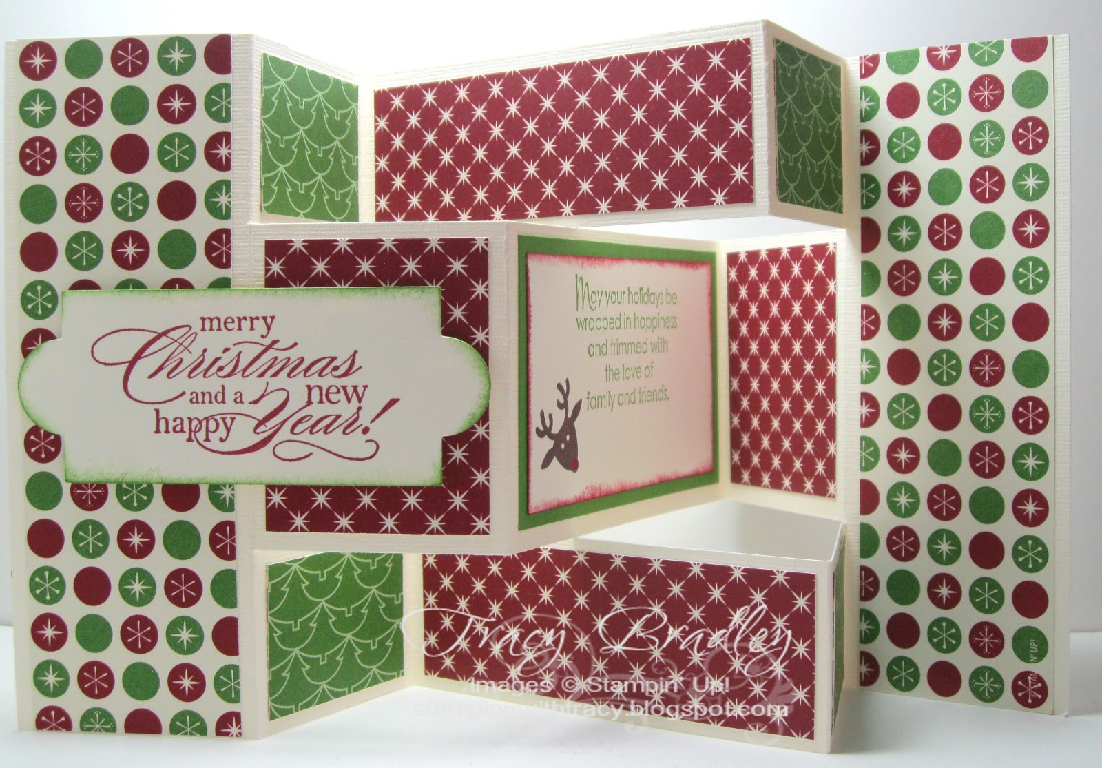 Tri-Fold Shutter Card - Stamping With Tracy