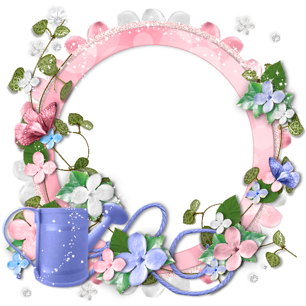 KSDesignz: FTU Cluster Frame - Pink Flowers