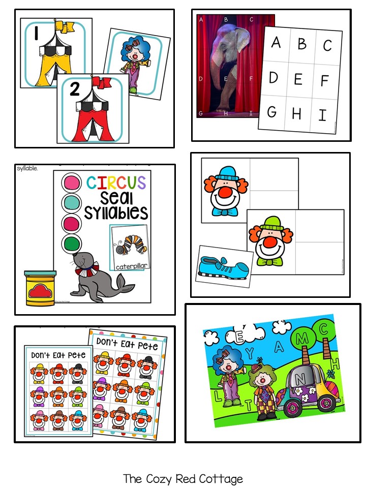 The Cozy Red Cottage: Free Circus Number Puzzles