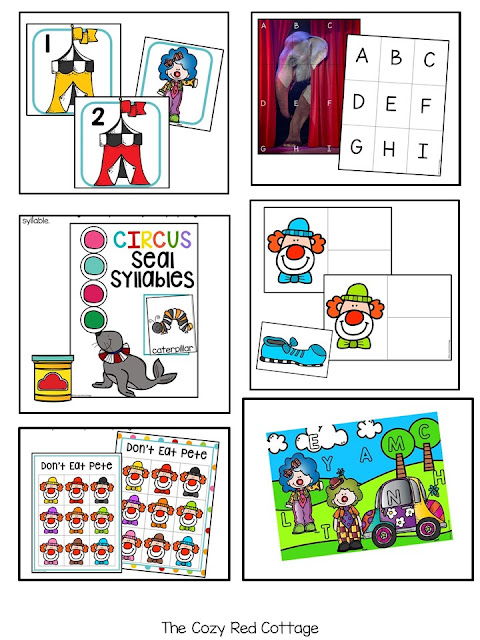 The Cozy Red Cottage: Free Circus Number Puzzles