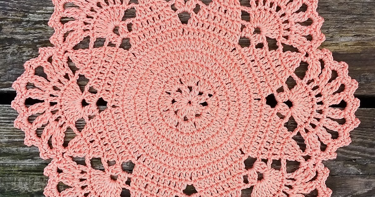 KristinesCrochets : Salmon Star Doily Free Crochet Pattern