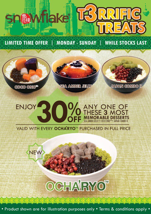 I Love Freebies Malaysia: Promotions > Snowflake 30% OFF