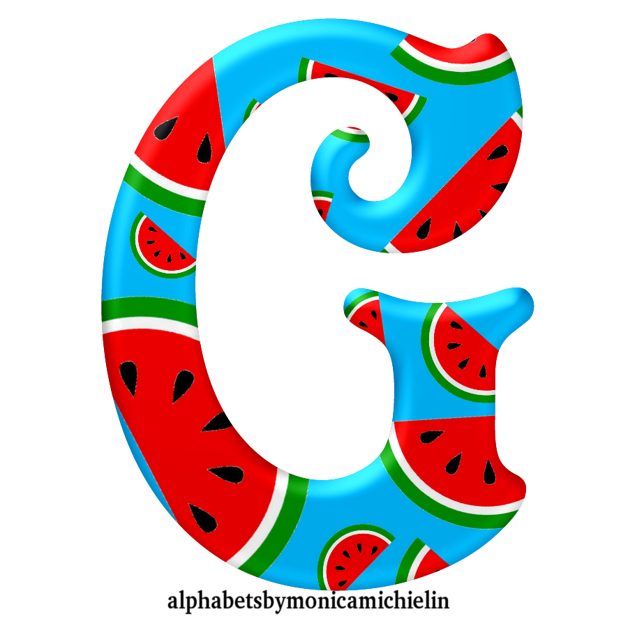 M. Michielin Alphabets: WATERMELON ALPHABET AND ICONS PNG (ALFABETO ...