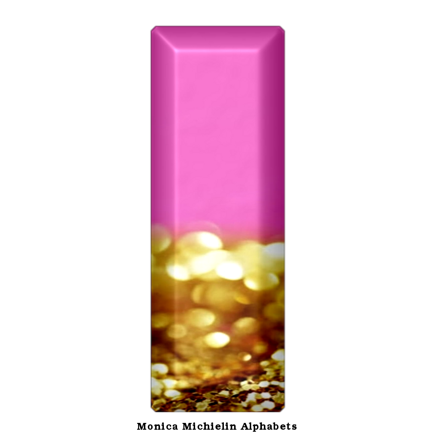 M. Michielin Alphabets: PINK GOLDEN GLITTER ALPHABET LETTERS PNG ...