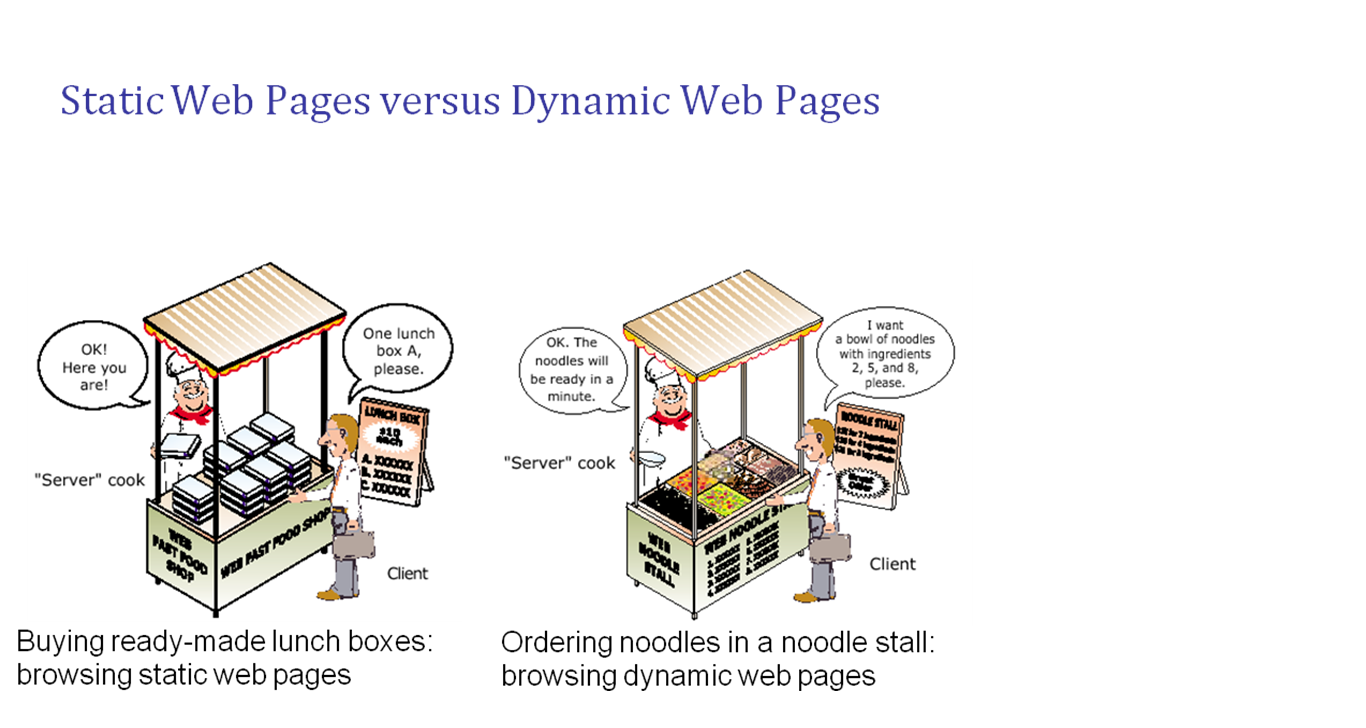 Static Web Pages Versus Dynamic Web Pages