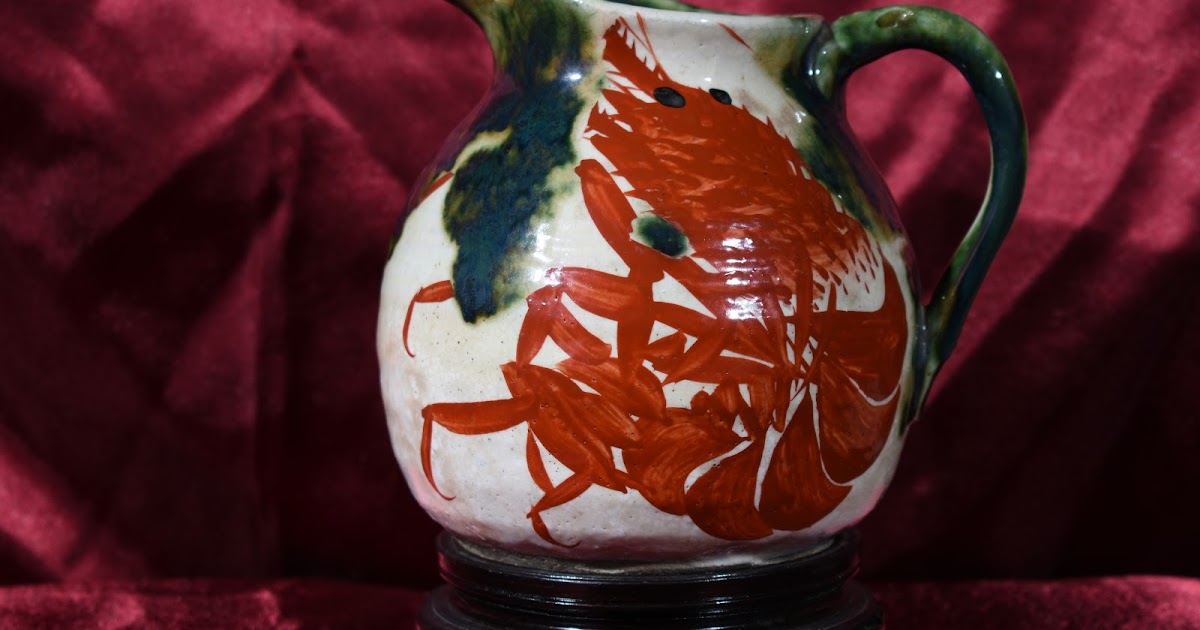 Antique Japanese Oribe Pottery Ogata Kenzan Pitcher