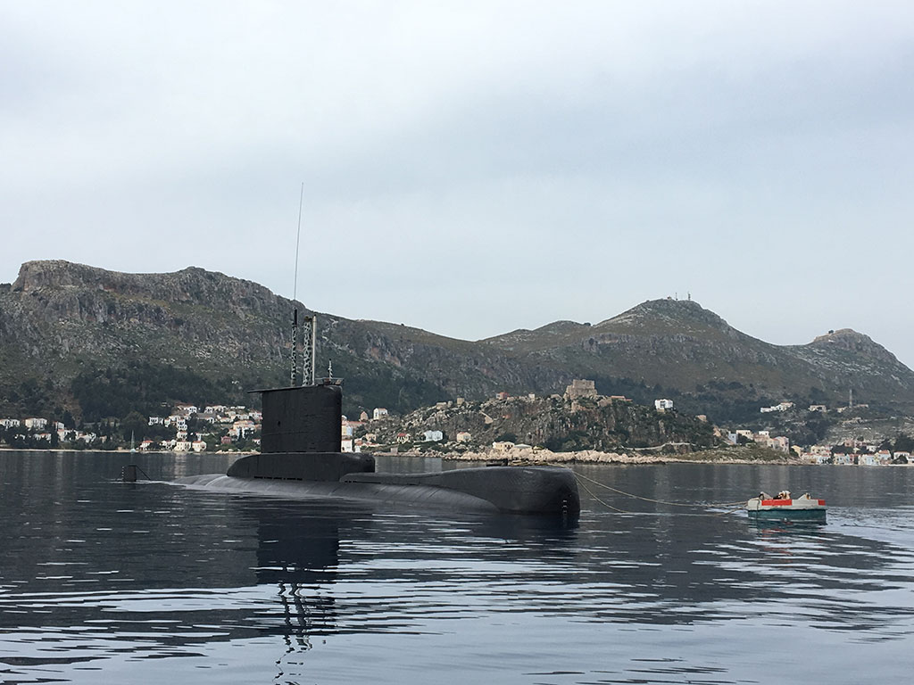 ΑΛΗΘΕΙΑ: Το υποβρύχιο ΑΜΦΙΤΡΙΤΗ στην Μεγίστη. (Φωτογραφίες από το ΓΕΝ)