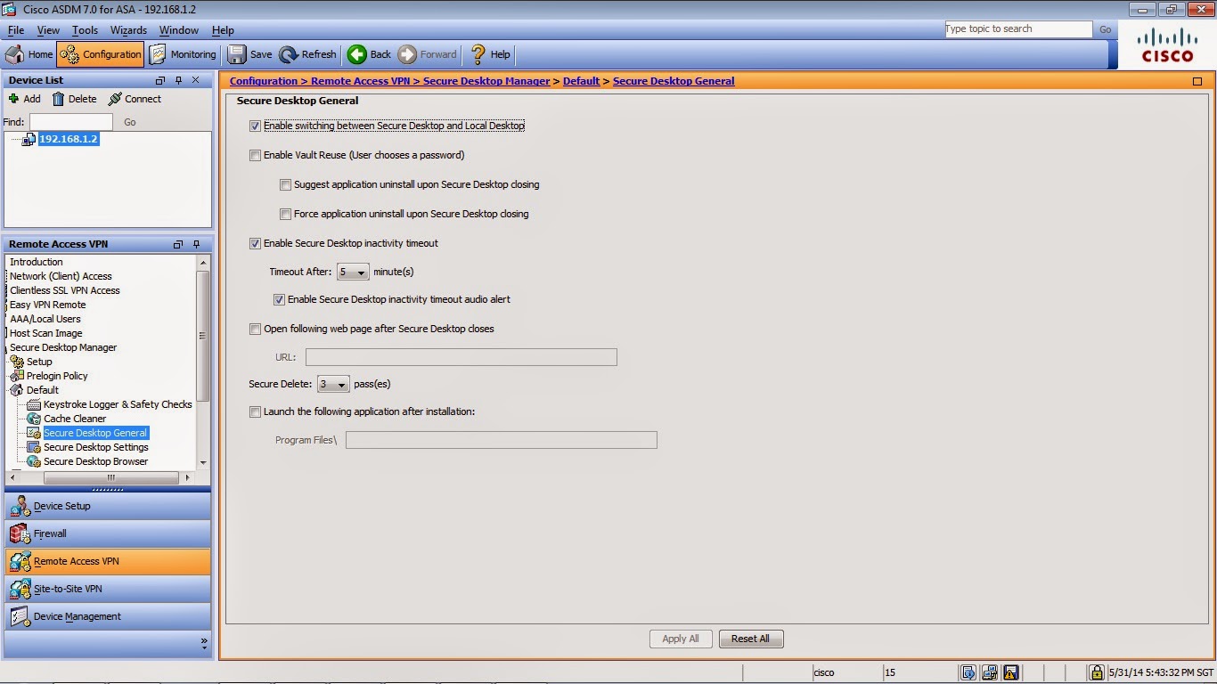 My Network Security Journal: Cisco Secure Desktop (CSD) on ASA