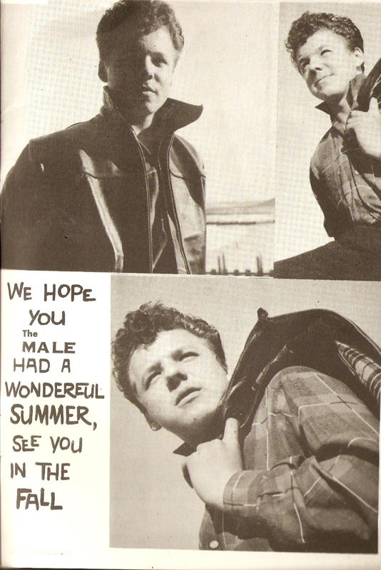 MALE MODELS FROM THE PAST: THE MALE magazine Summer 1961