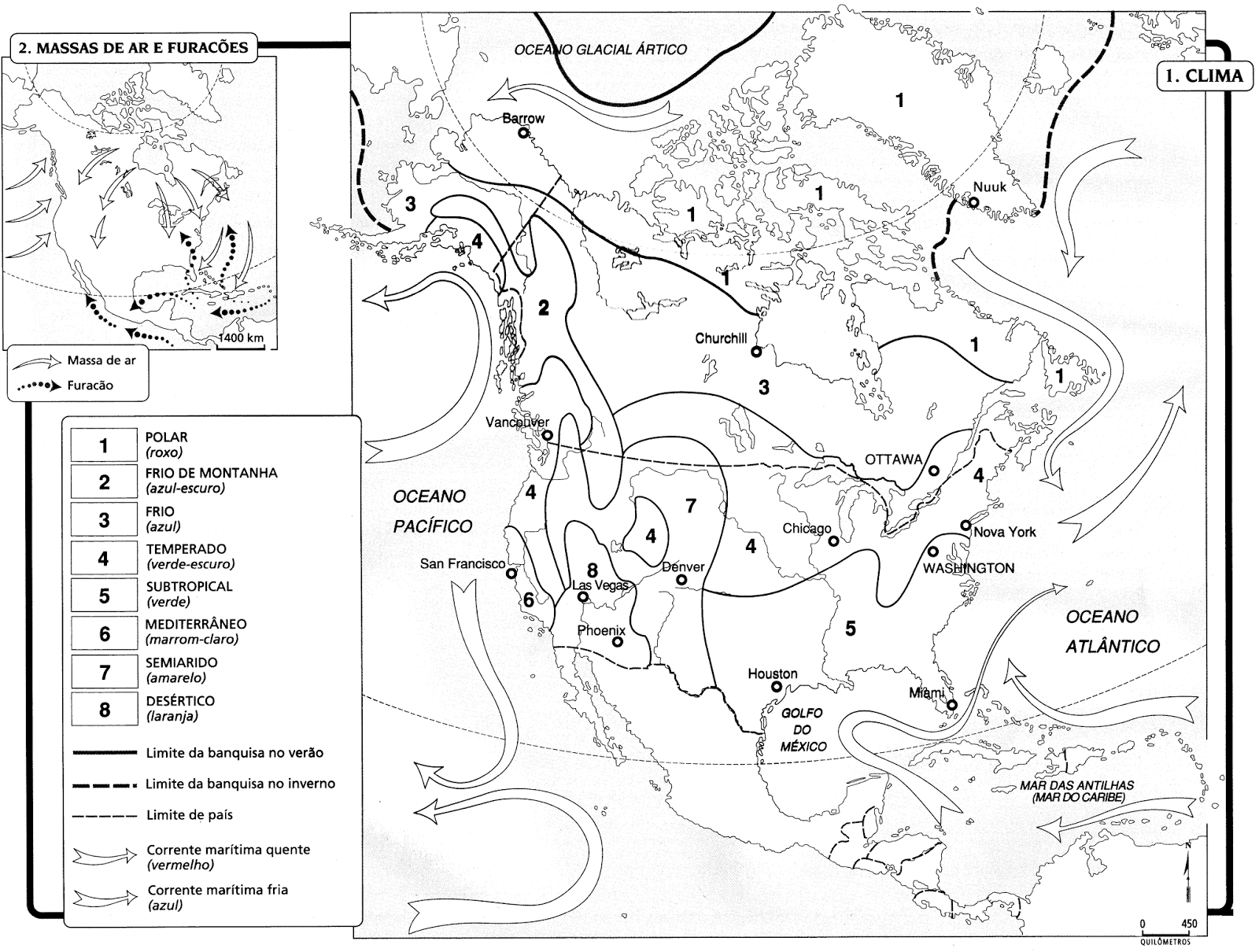 Geografia Fundamental: AMÉRICA ANGLO-SAXONICA – CLIMA