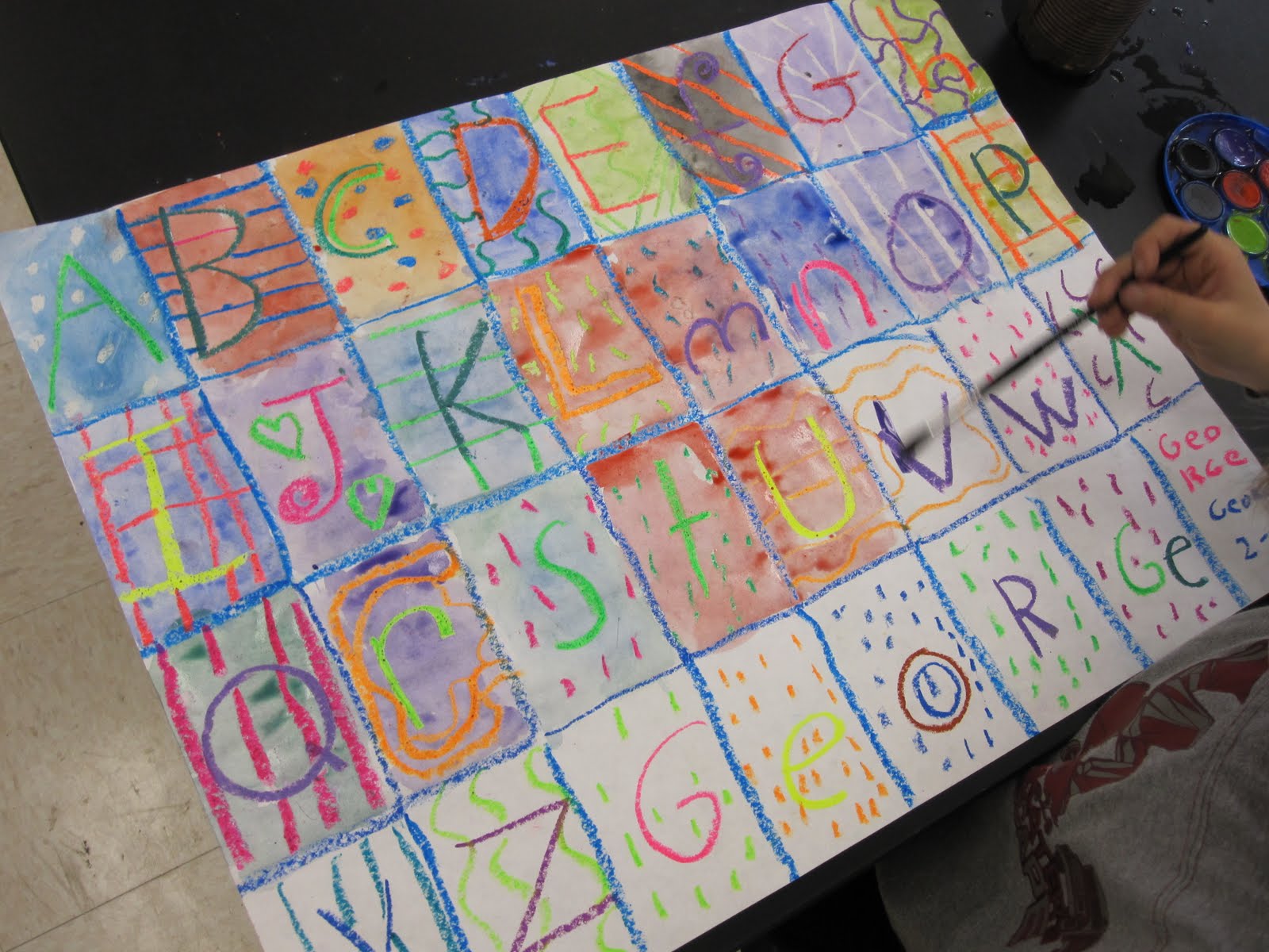 South School Art Studio: Second Grade Pattern Alphabets