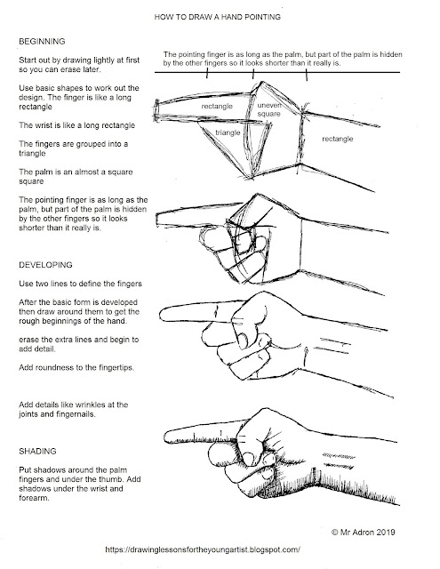 How to Draw Worksheets for The Young Artist: How to Draw a Hand ...