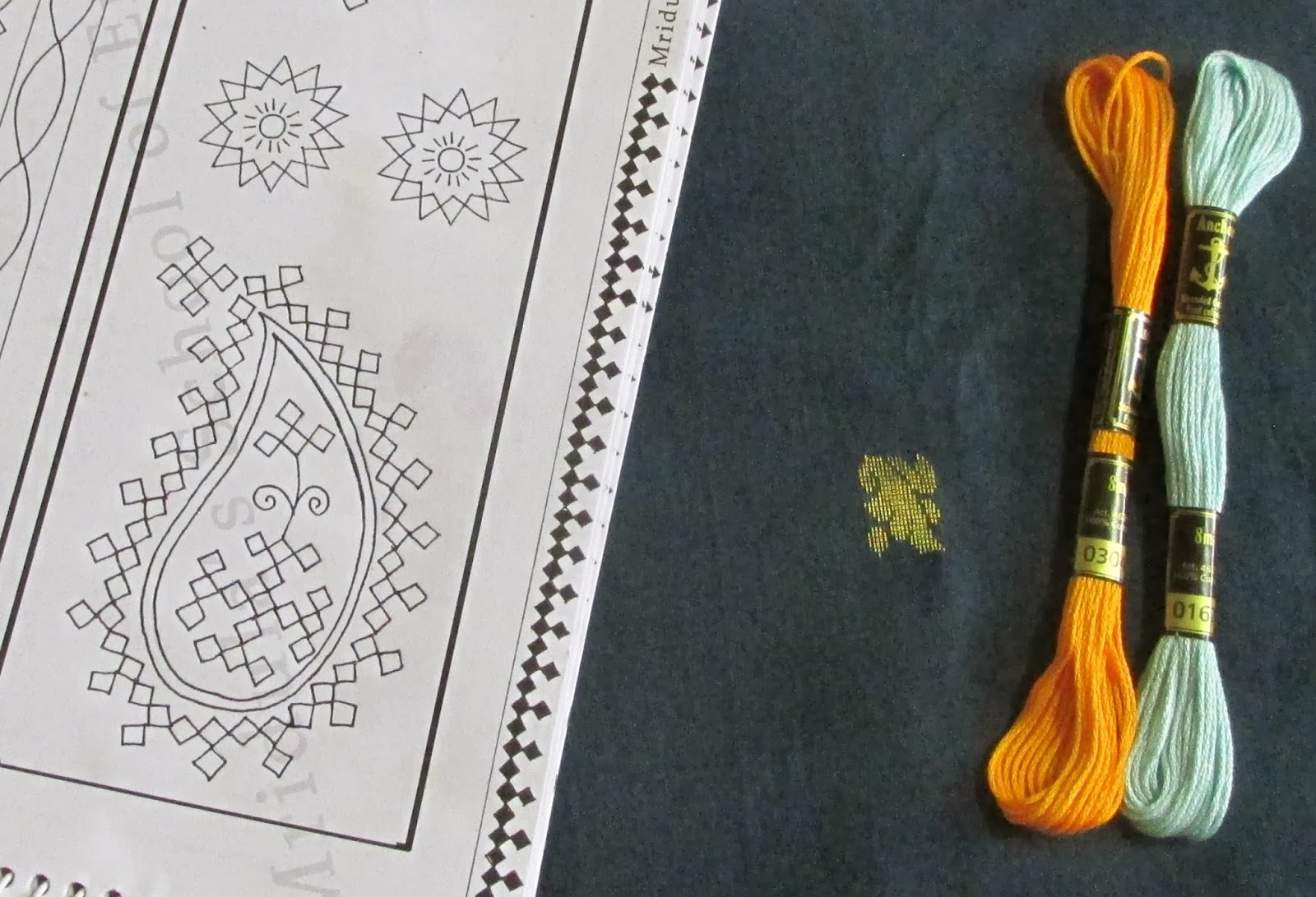 MY CRAFT WORKS: Kutch work Saree - started