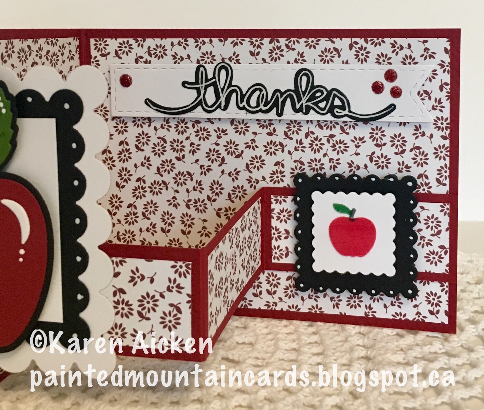 Painted Mountain Cards: Double Z Fold Teacher Thank You Card