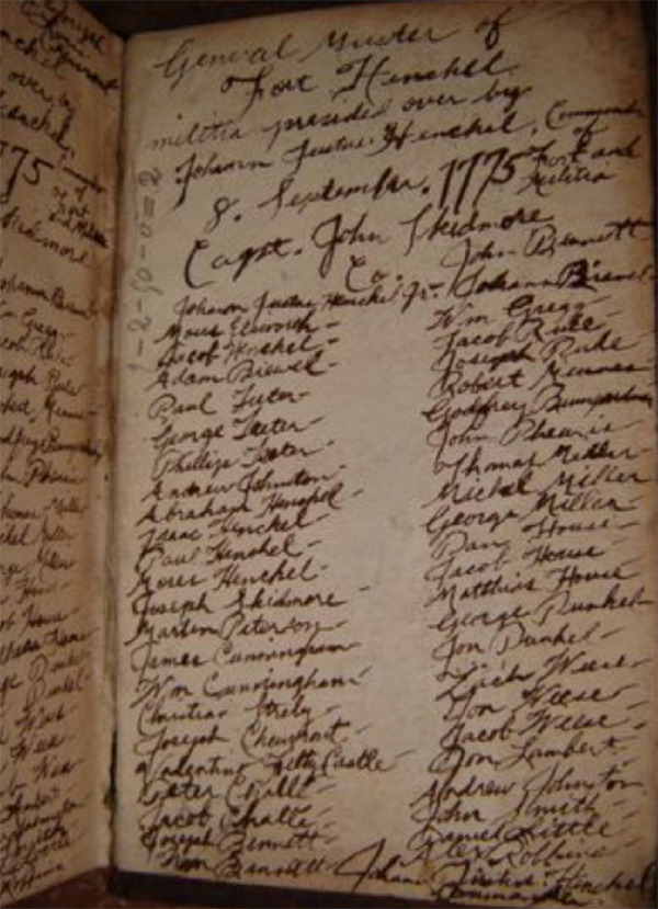 GONE, But Not Forgotten: FORT HENCKEL MILITIA MUSTER ROLLS OF 1775