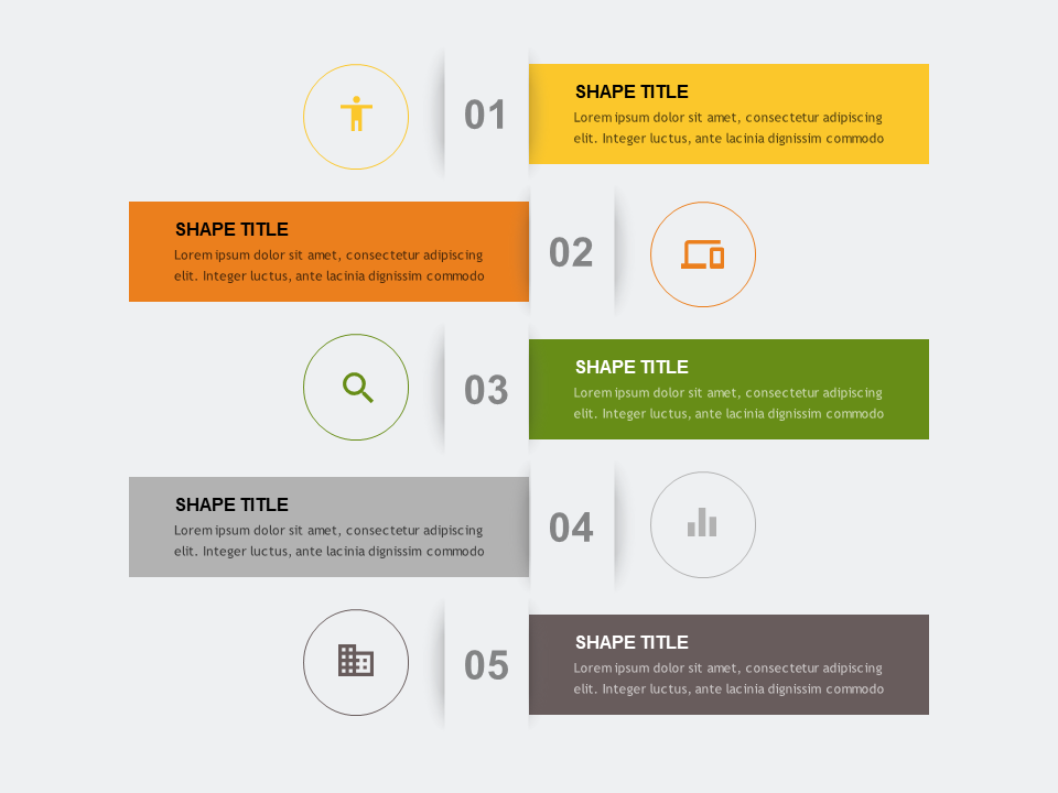 Vertical Multi Items PowerPoint Templates - PowerPoint Free