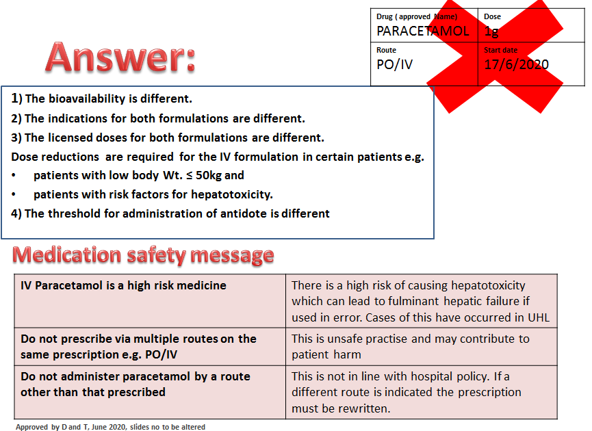 Paracetamol Prescription - Safety Alert - alwaysstudent