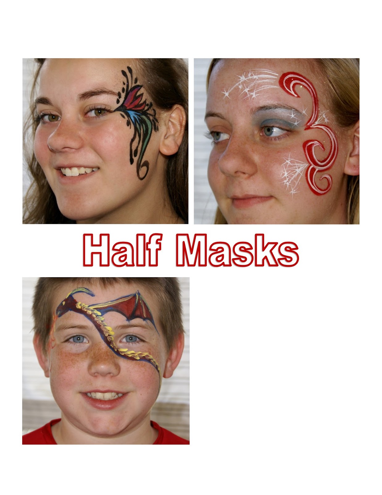 Paintings By Beth: New Face Painting Designs