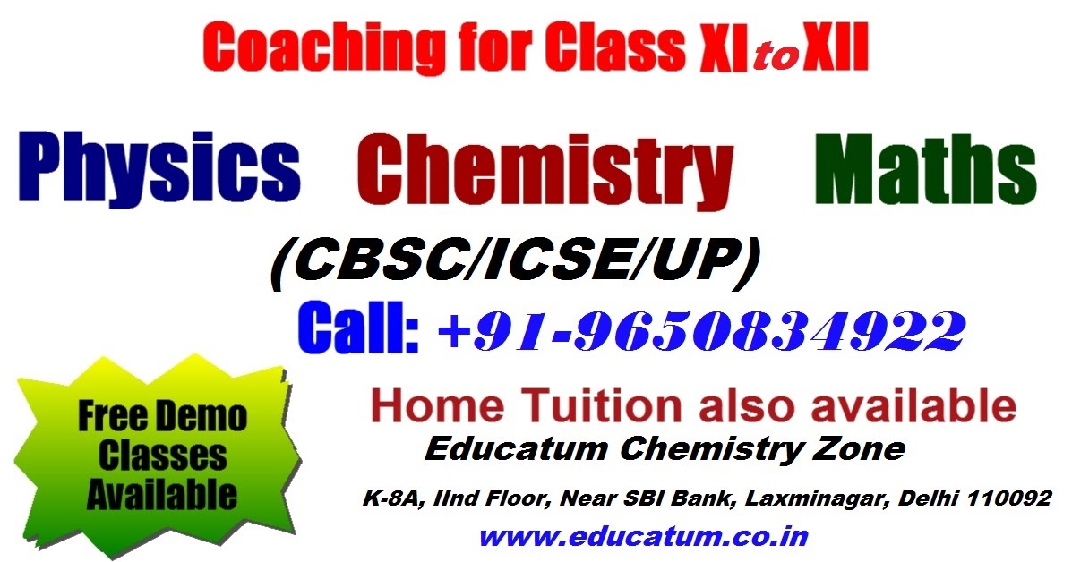 1st to 12th class coaching center in Laxminagar-Science-Math-Chemistry ...