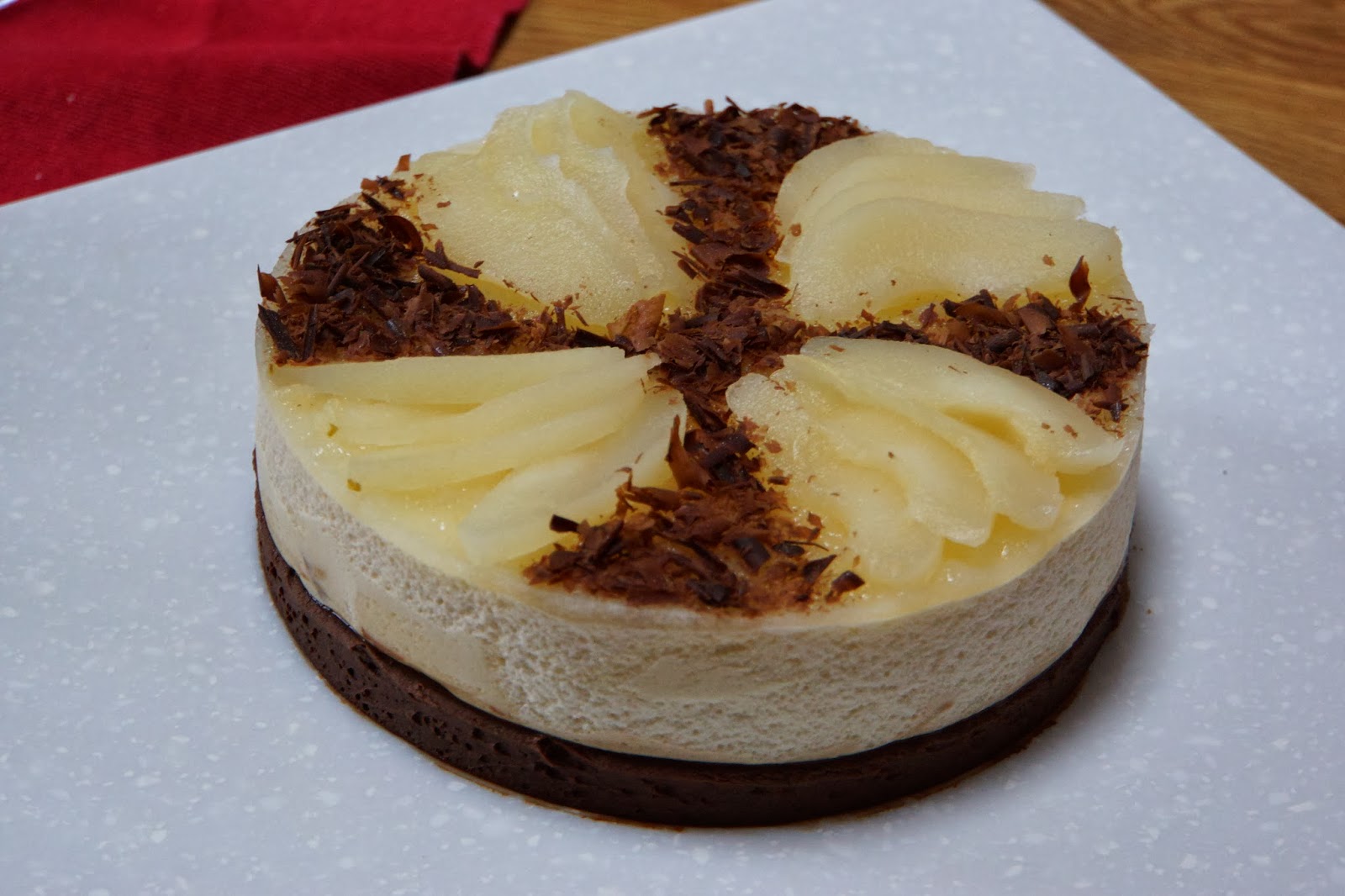 Entremet poire-chocolat