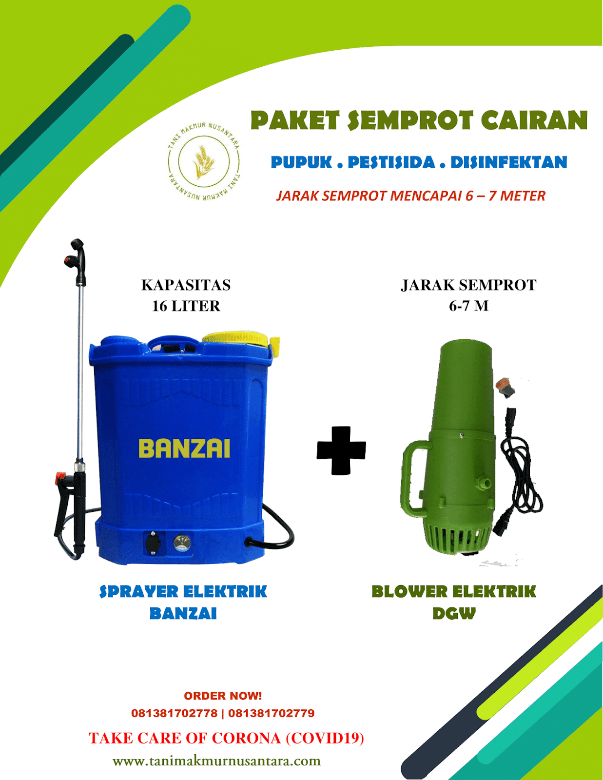 PAKET SEMPROT CAIRAN DISINFEKTAN PUPUK PESTISIDA - Tani Makmur Nusantara