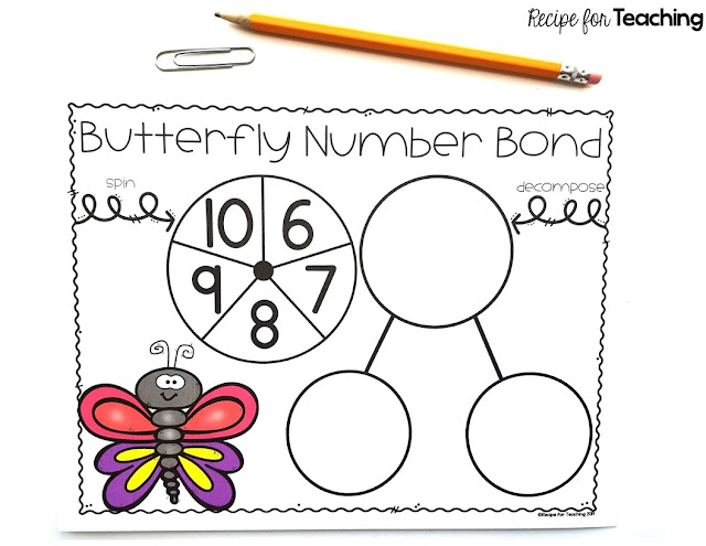 Butterfly Number Bond - Recipe for Teaching