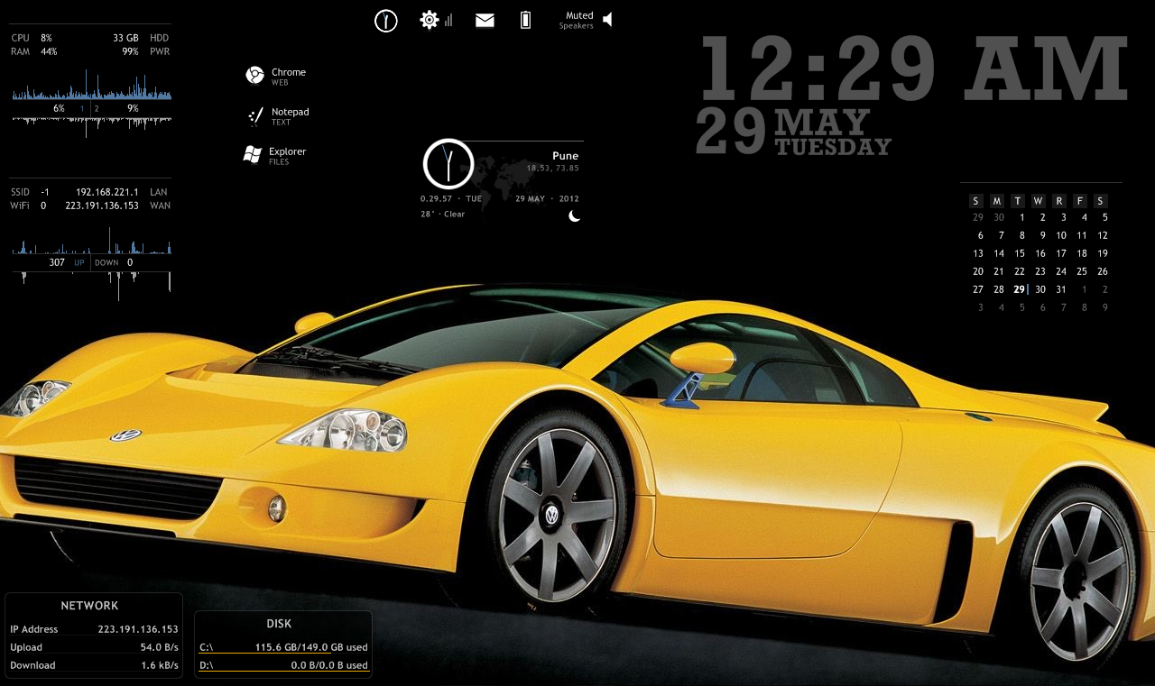 I started something: Desktop Customization using rainmeter