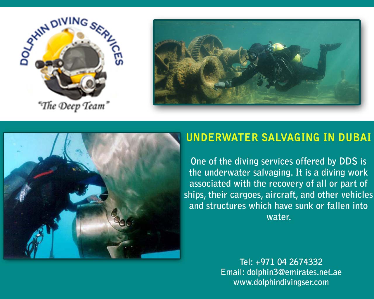 Welcome to Dolphin Diving Services: Underwater Salvaging in Dubai