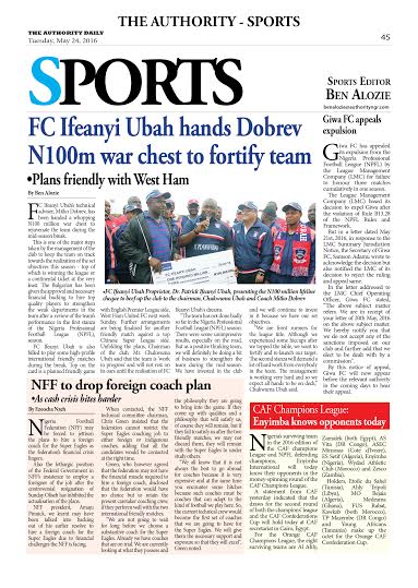 The Authority Newspapers Today May 24th, 2016