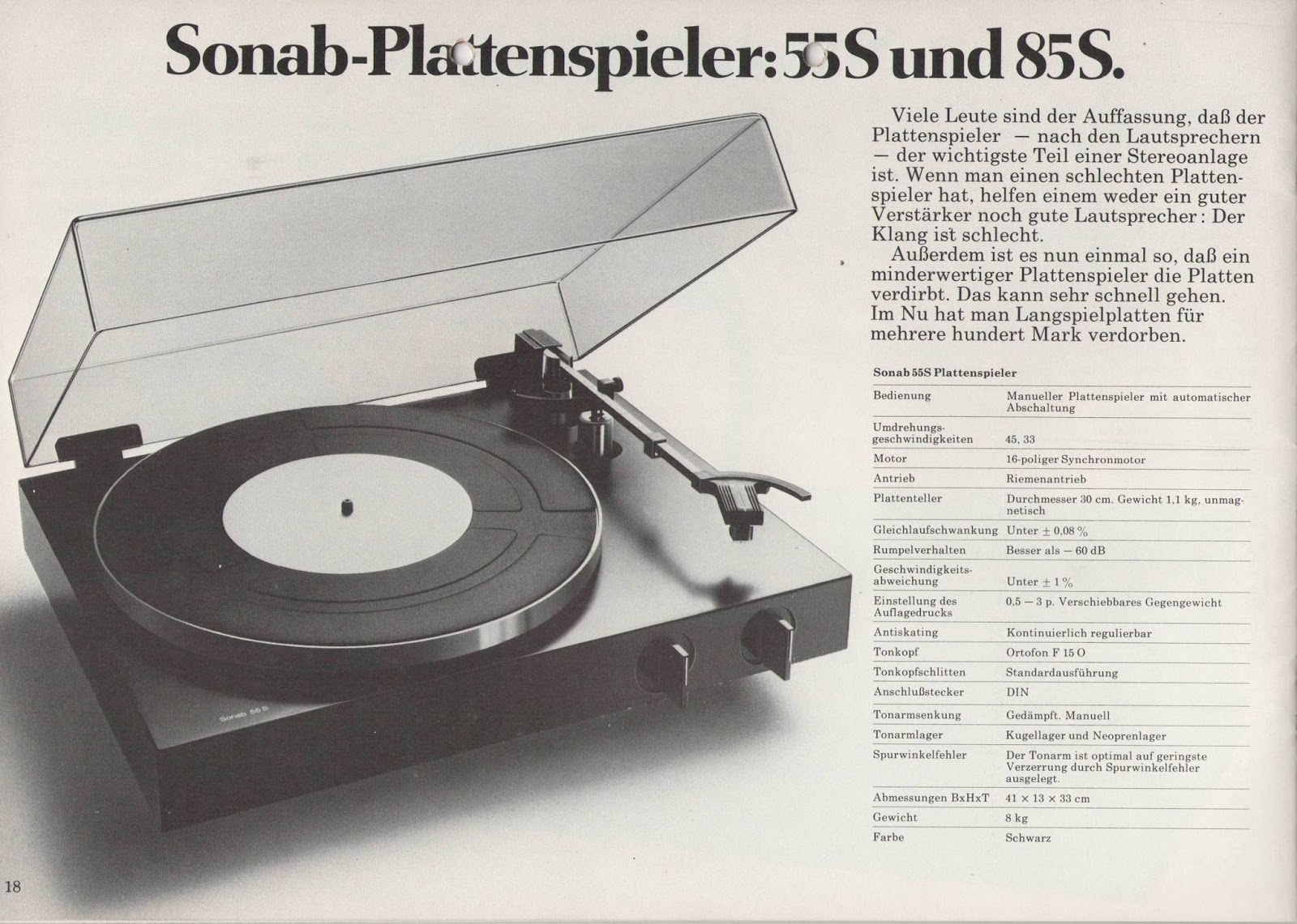 Infrequent Sound [sex.tex] technology: Sonab S85 2-Speed Belt-Drive ...